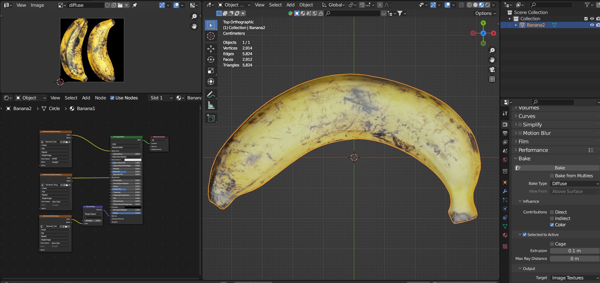 Banana Realistic Style 2 Model - TurboSquid 2027298