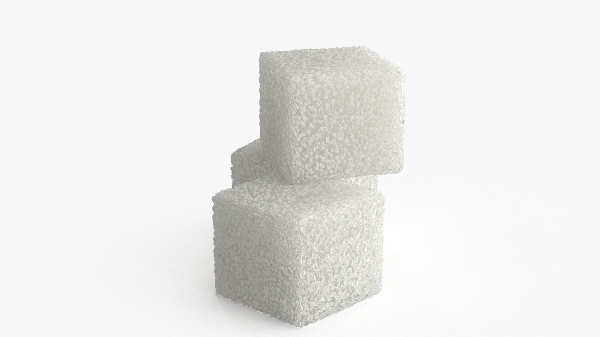 3D Pieces White Sugar Model - TurboSquid 1575006