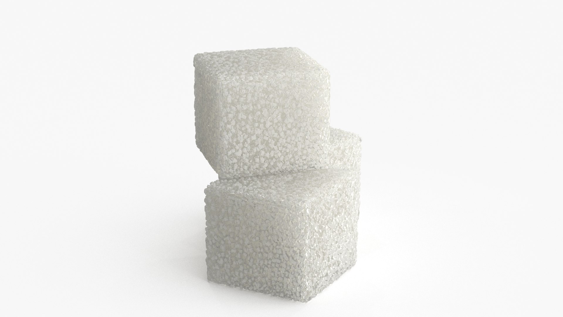 3D Pieces White Sugar Model - TurboSquid 1575006