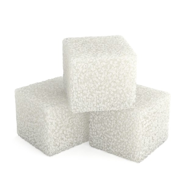 3D pieces white sugar model - TurboSquid 1575006