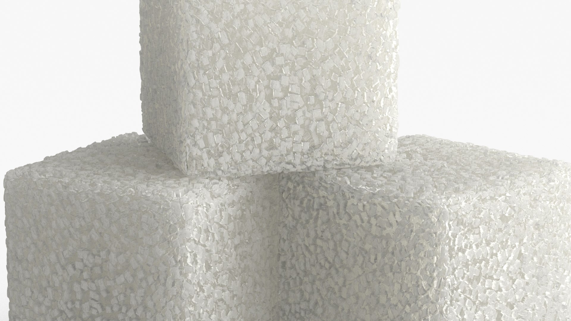 3D Pieces White Sugar Model - TurboSquid 1575006