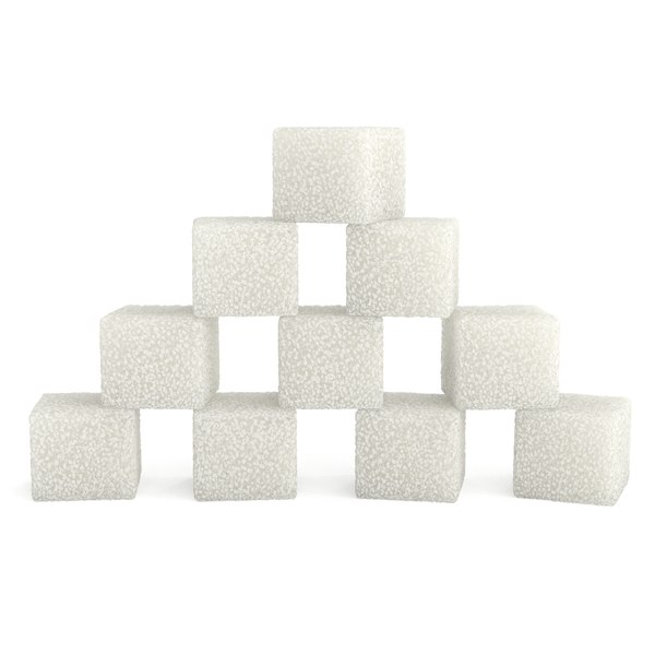 3D pieces white sugar model - TurboSquid 1575006
