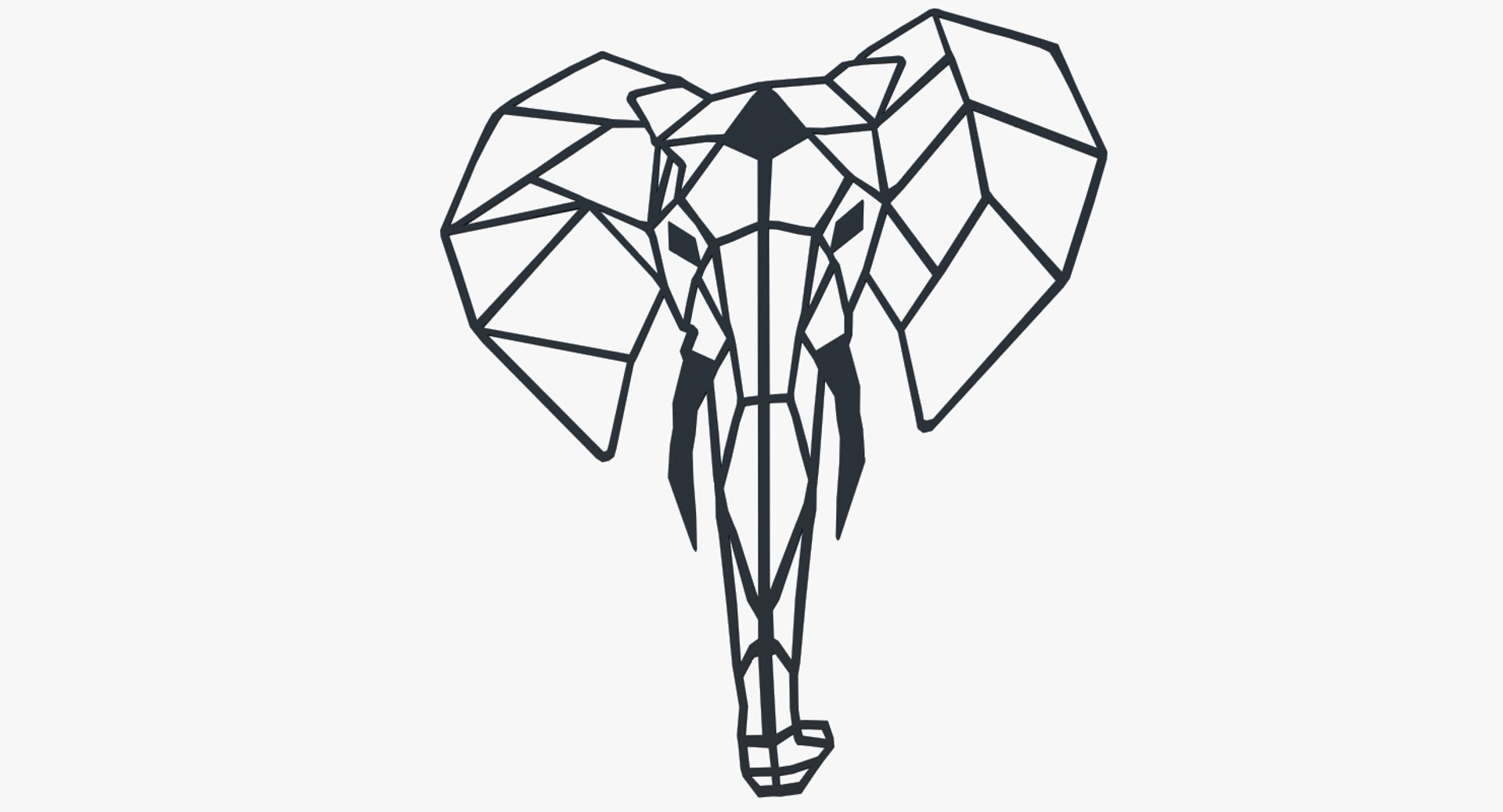 Metal Wall Art Elephant Max