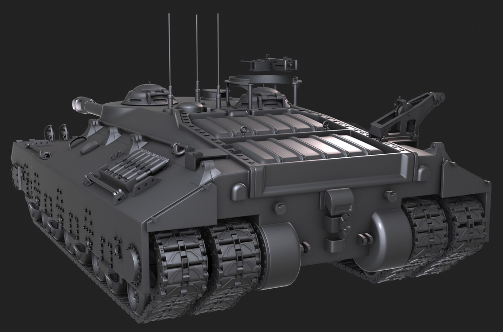 3d T-28 Tank Highpoly Model