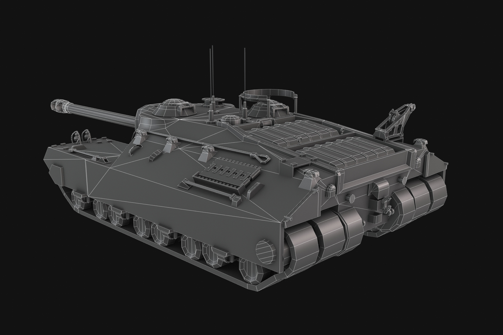 3d t-28 tank highpoly model