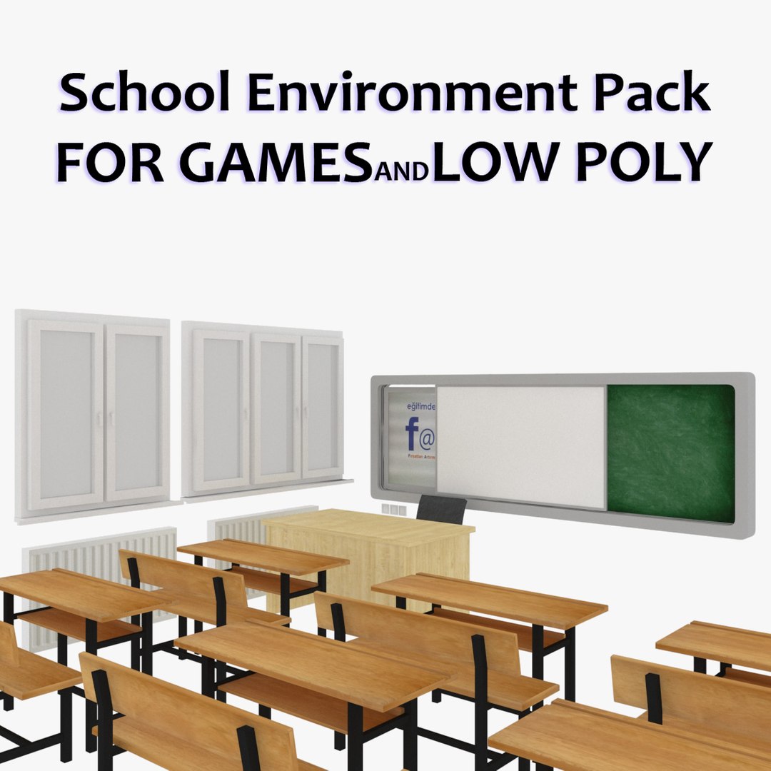 3d model school interior