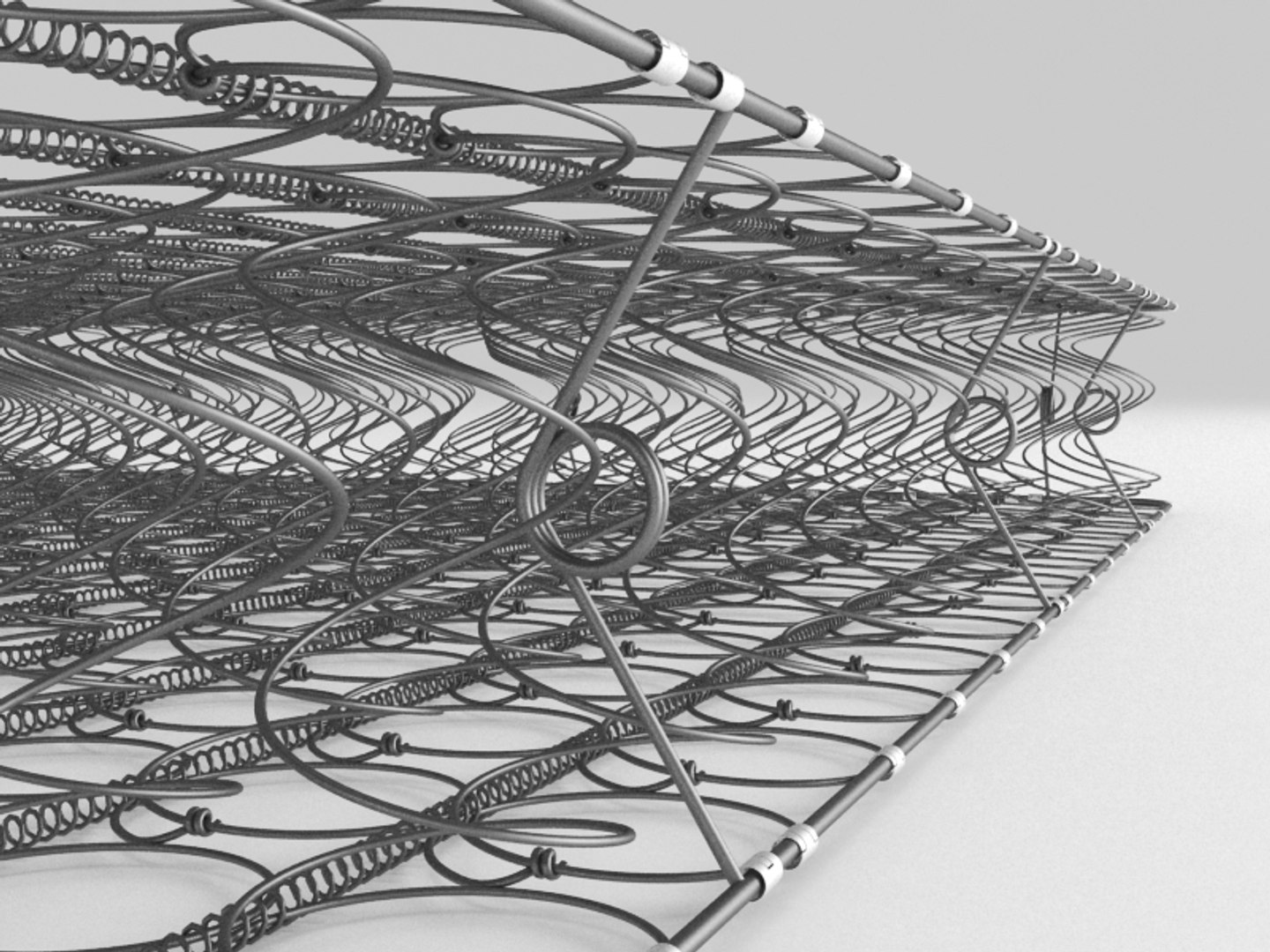 3d Spring Mattress Model