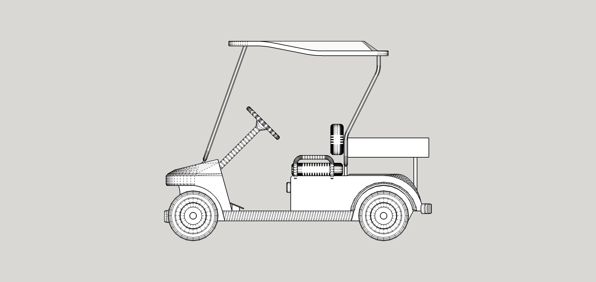 Cart Car Golf 3D Model - TurboSquid 1366220