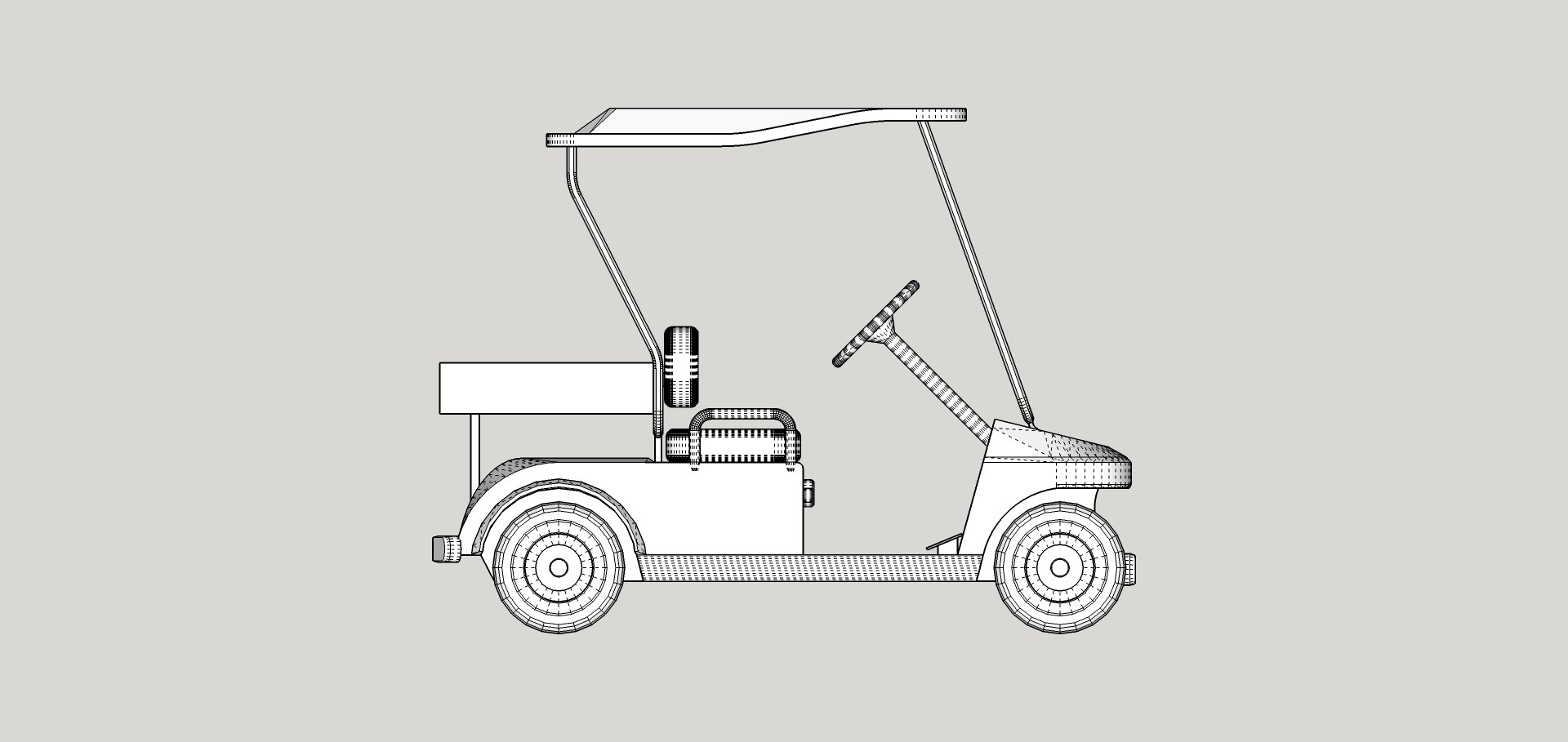 Cart Car Golf 3D Model - TurboSquid 1366220