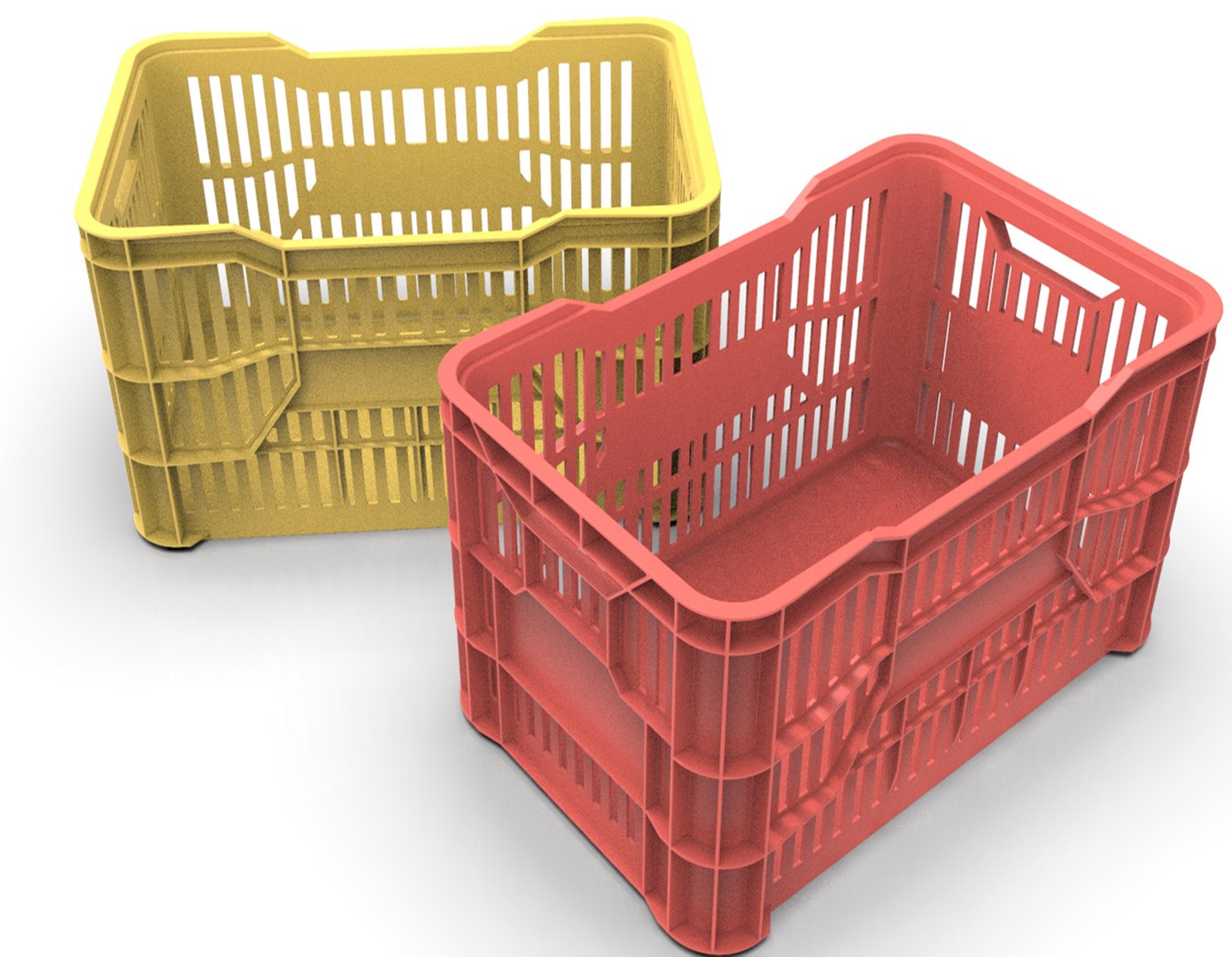 3D Plastic Crate Model - TurboSquid 1832821