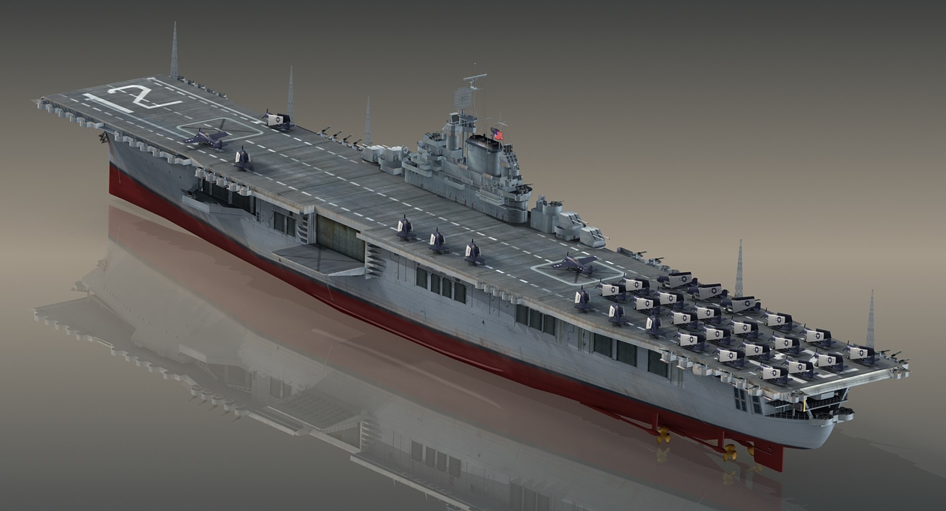 Uss Hornet Cv-12 Cv 3D - TurboSquid 1412972