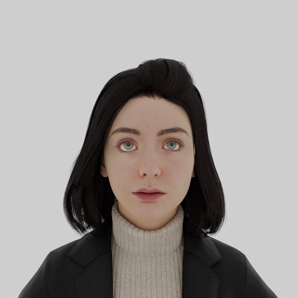 3D VR AR PBR FEMALE AVATAR CHARACTER AYLA IN ACTIVE WEAR 3D MODEL VR AR ...