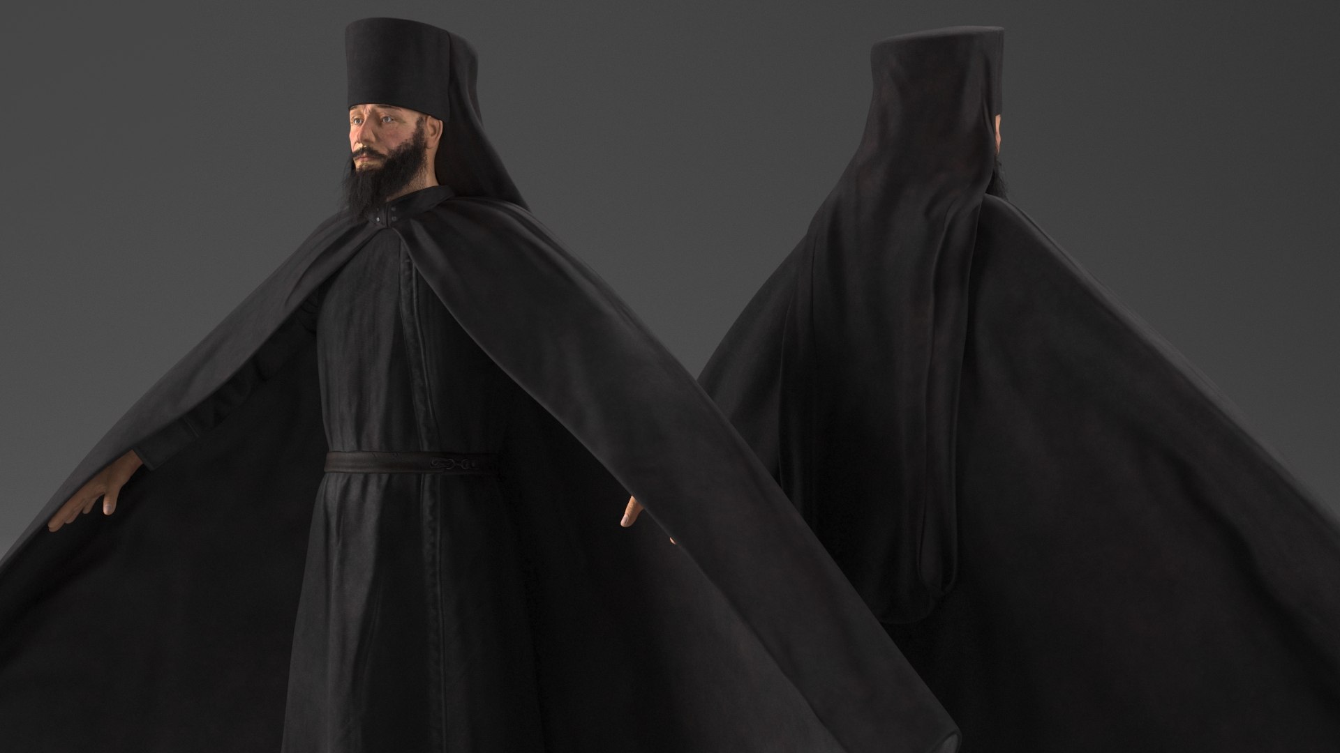 Orthodox Monk Fully Dressed A-Pose 3D Model - TurboSquid 2314012