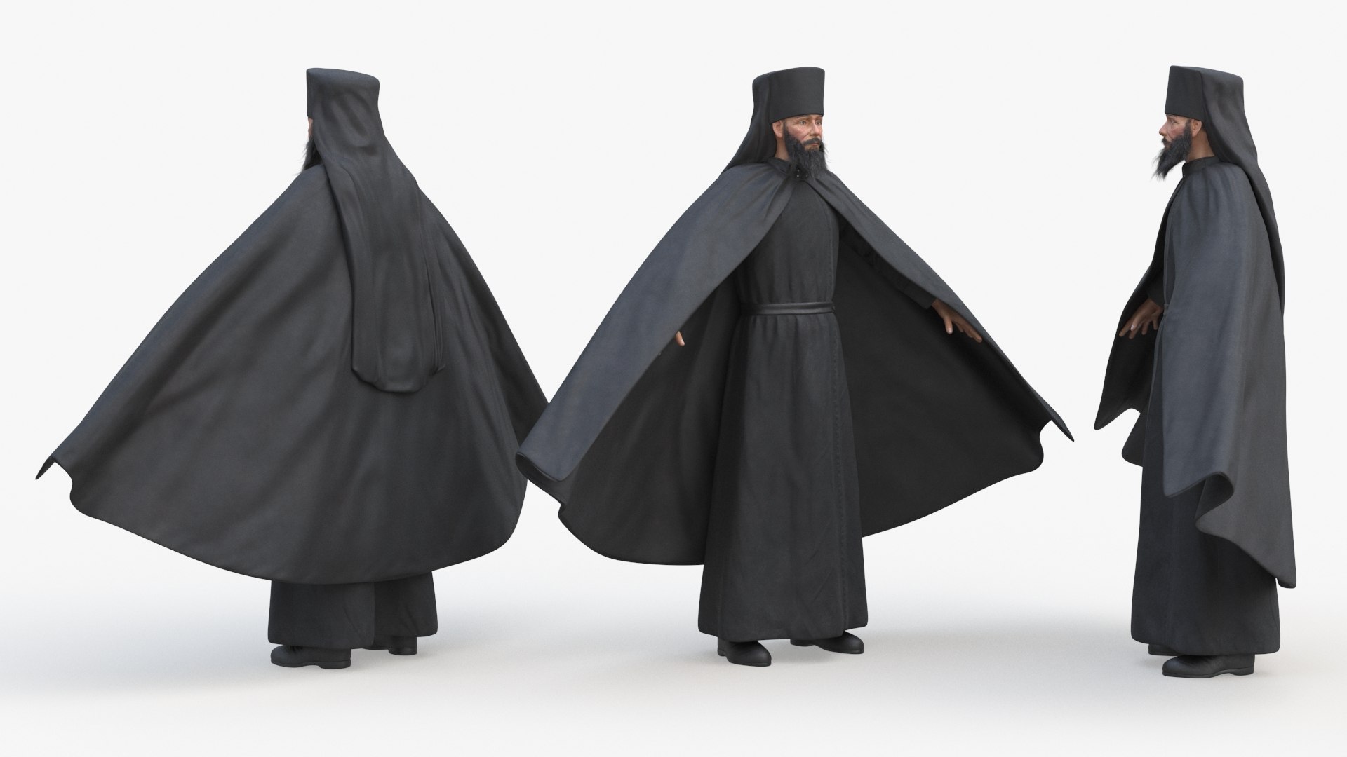 Orthodox Monk Fully Dressed A-Pose 3D Model - TurboSquid 2314012
