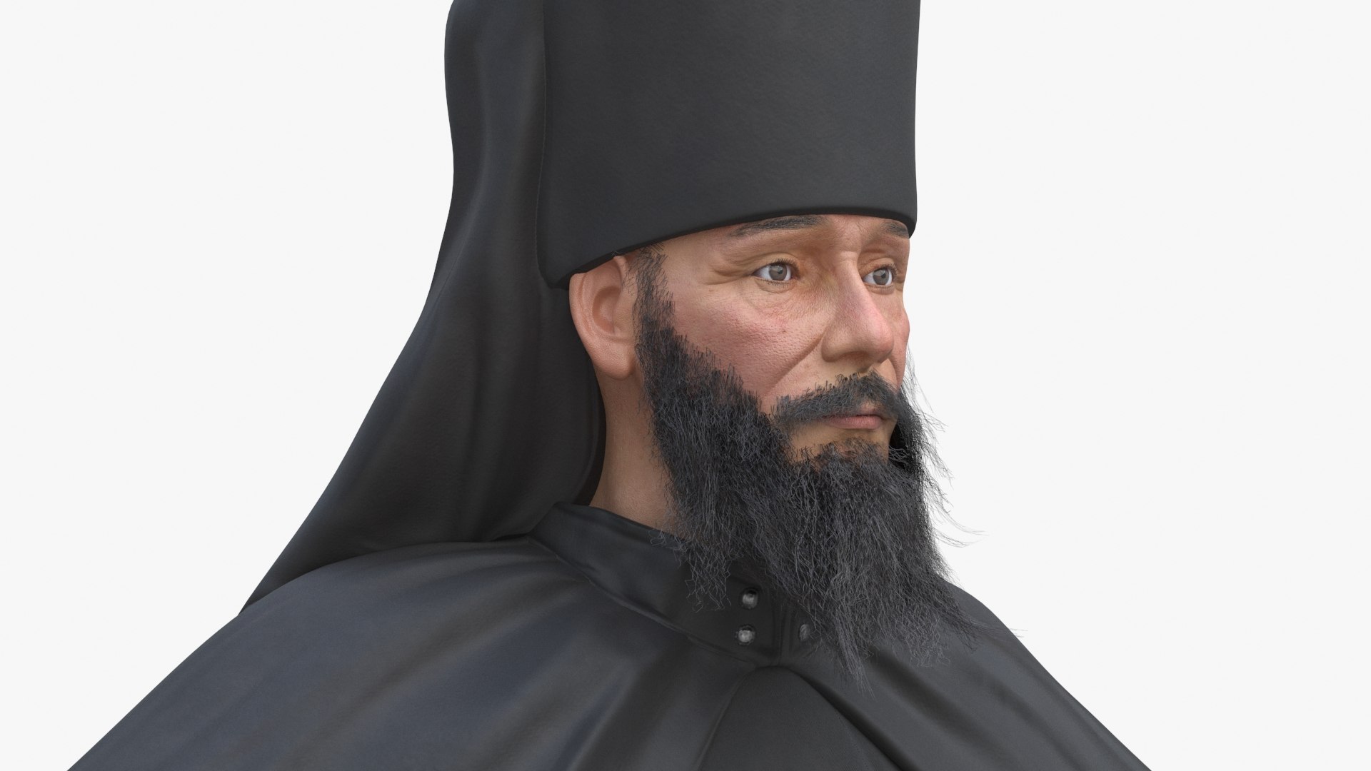 Orthodox Monk Fully Dressed A-Pose 3D Model - TurboSquid 2314012