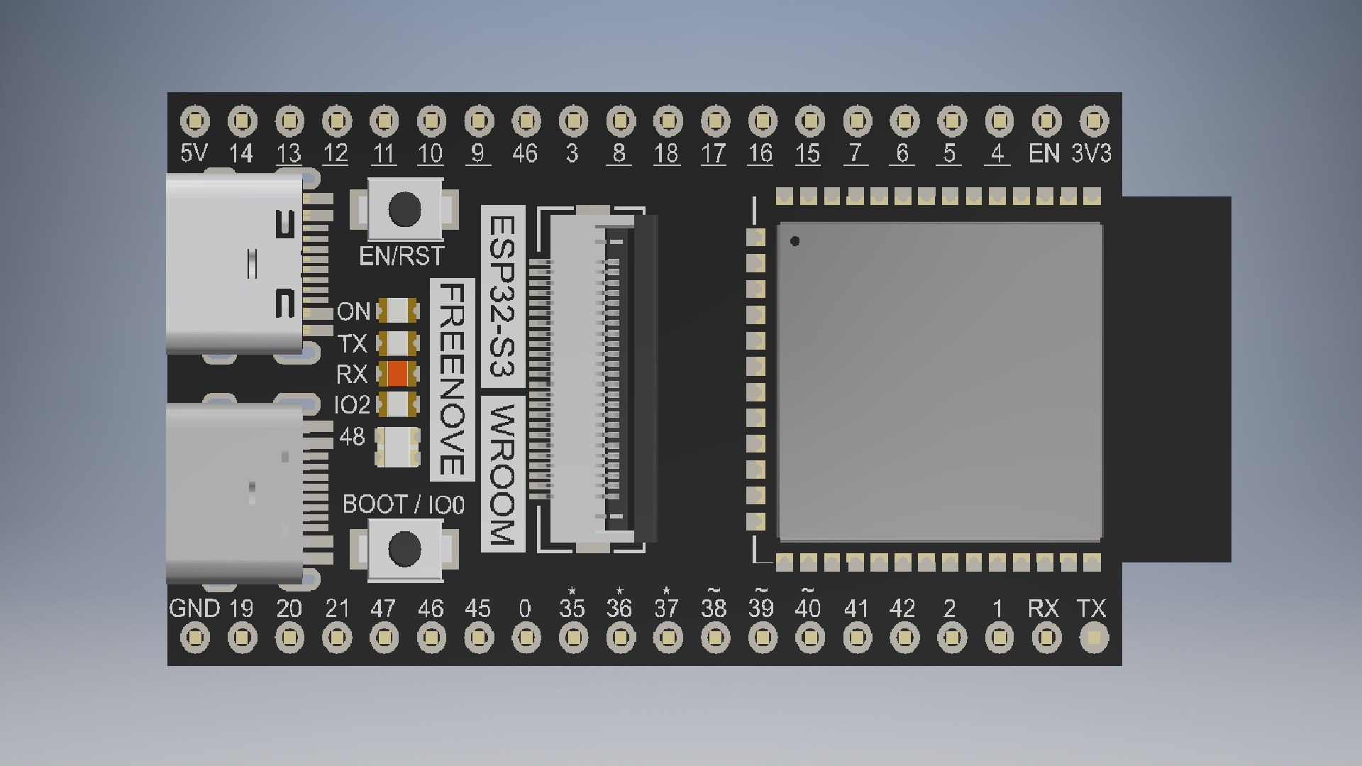 3d Freenove Esp32 S3 Wroom Cam Model Turbosquid 2215576
