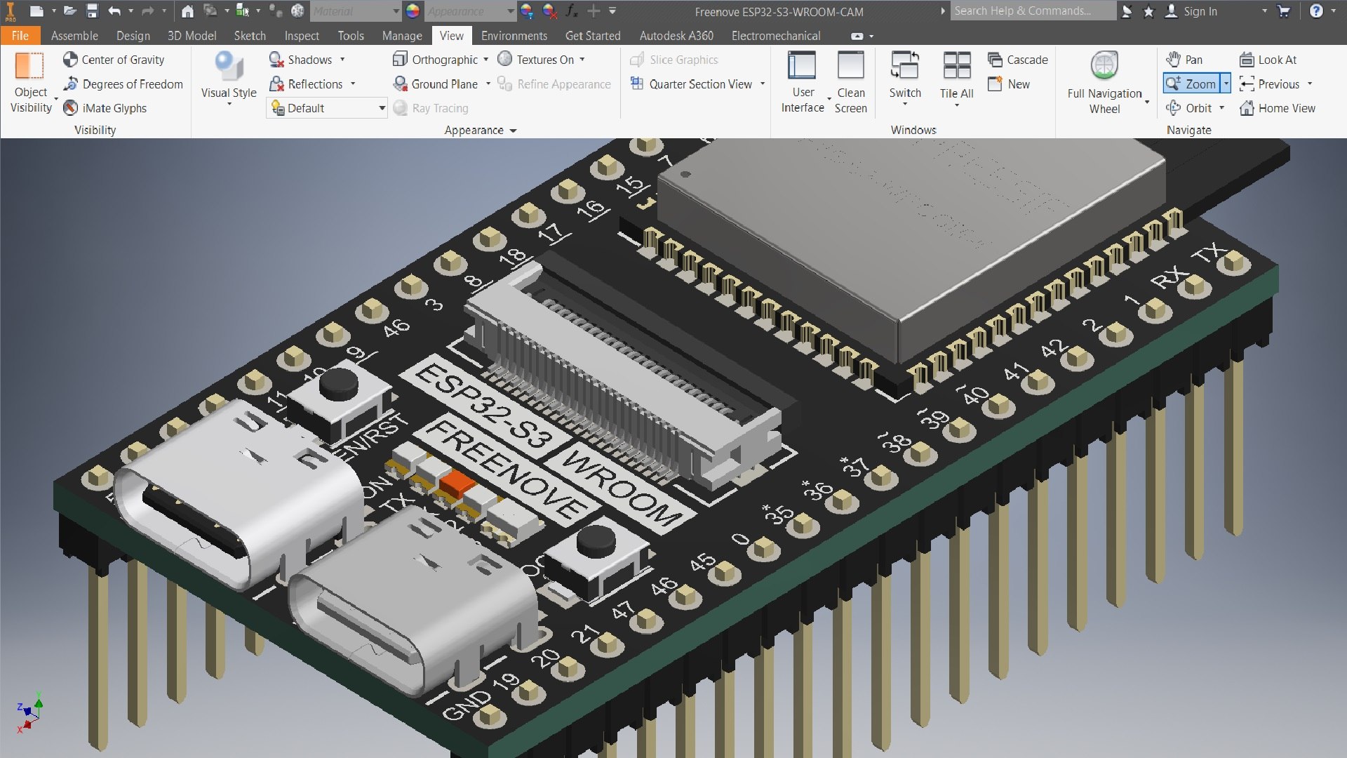 3d Freenove Esp32 S3 Wroom Cam Model Turbosquid 2215576