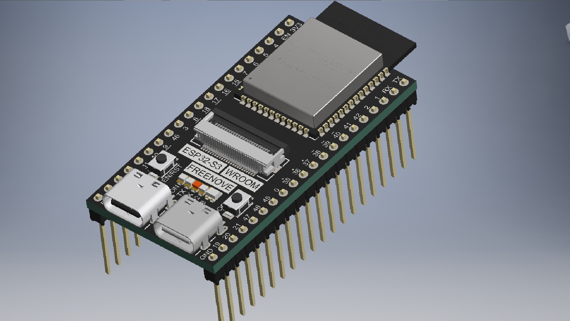 3d Freenove Esp32 S3 Wroom Cam Model Turbosquid 2215576