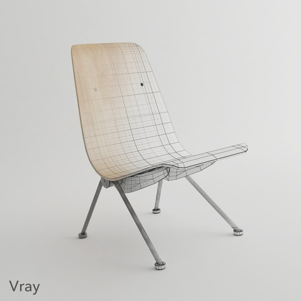 3d model antony chair prouv