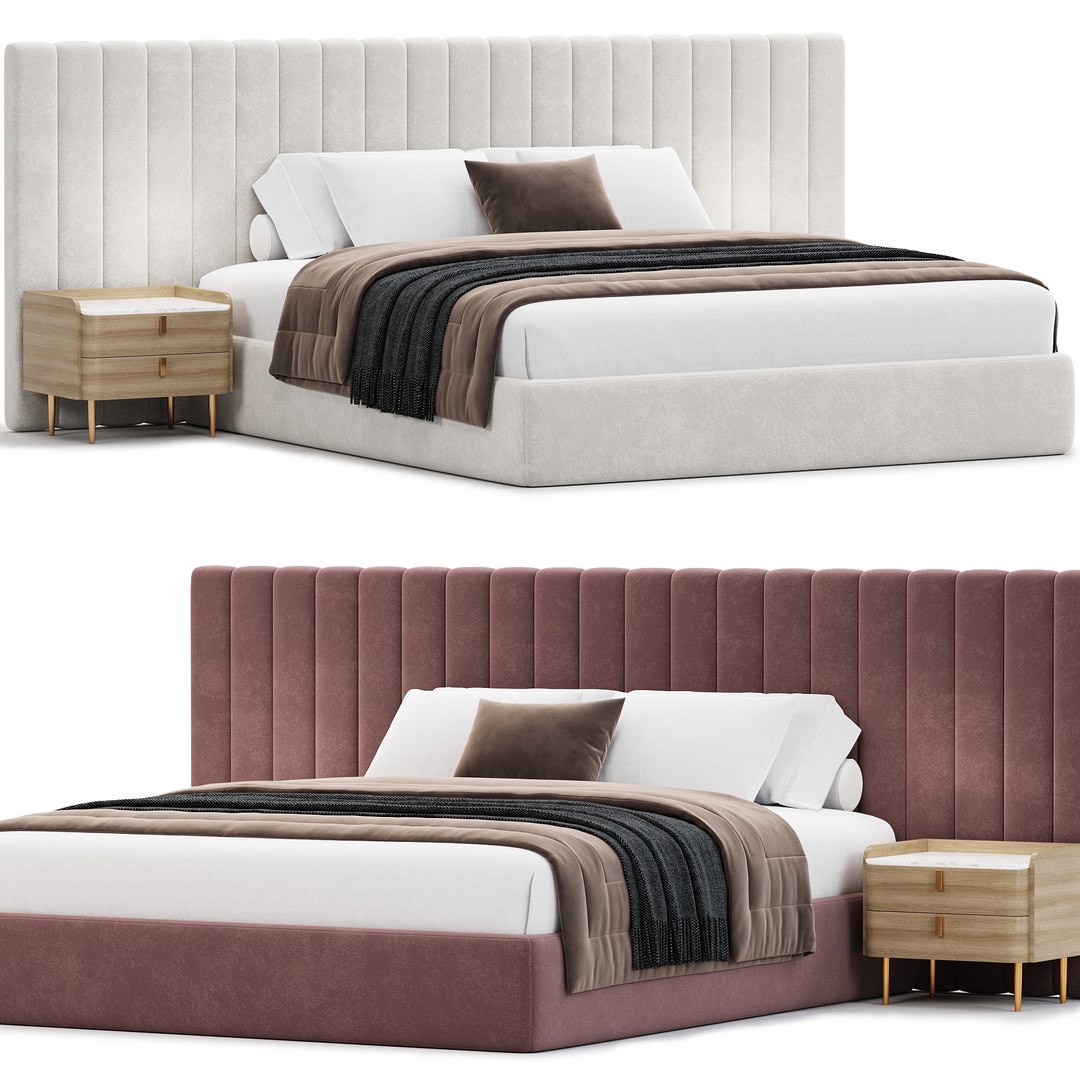 3D Milan Bed By Stylishclub - TurboSquid 2173262