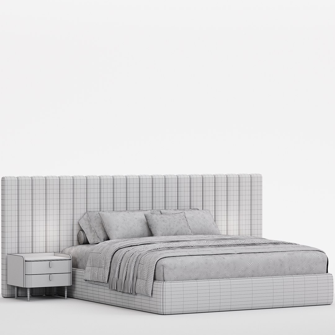 3D Milan Bed By Stylishclub - TurboSquid 2173262