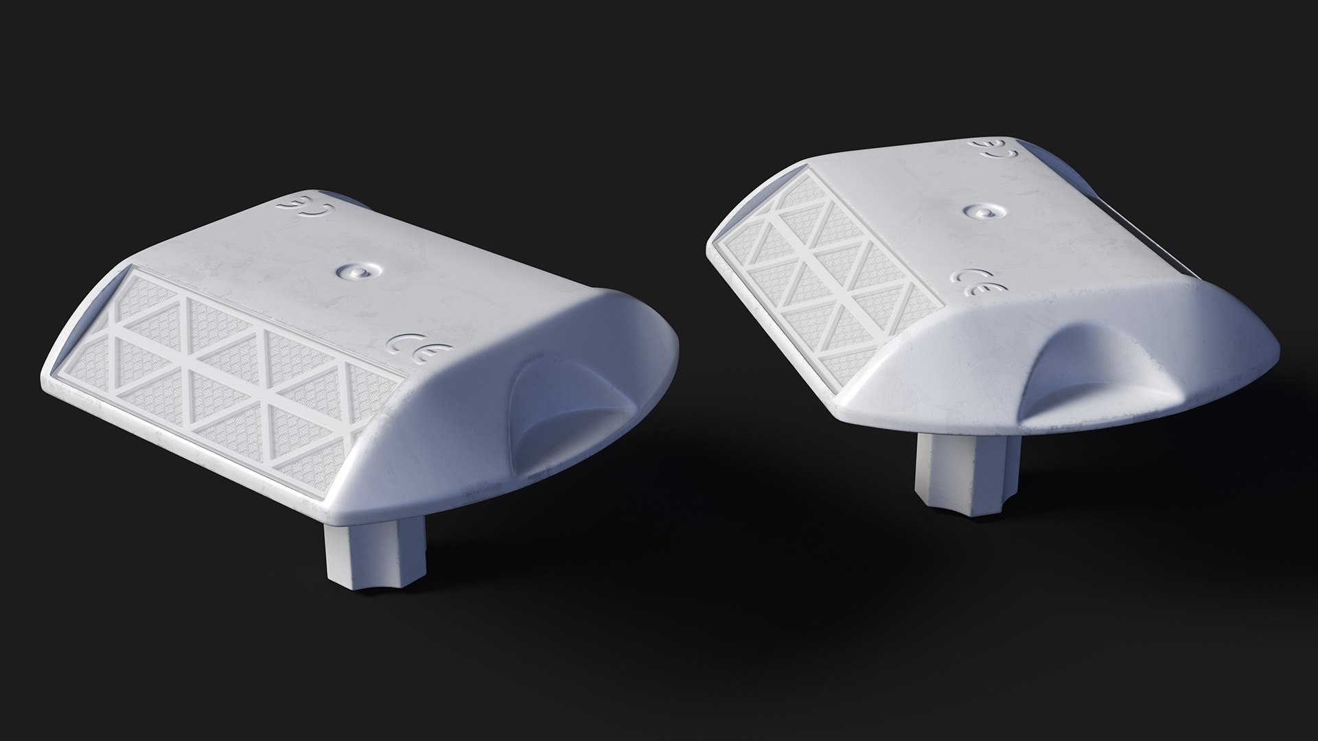 White Reflective Road Driveway Marker 3D Model - TurboSquid 2068460