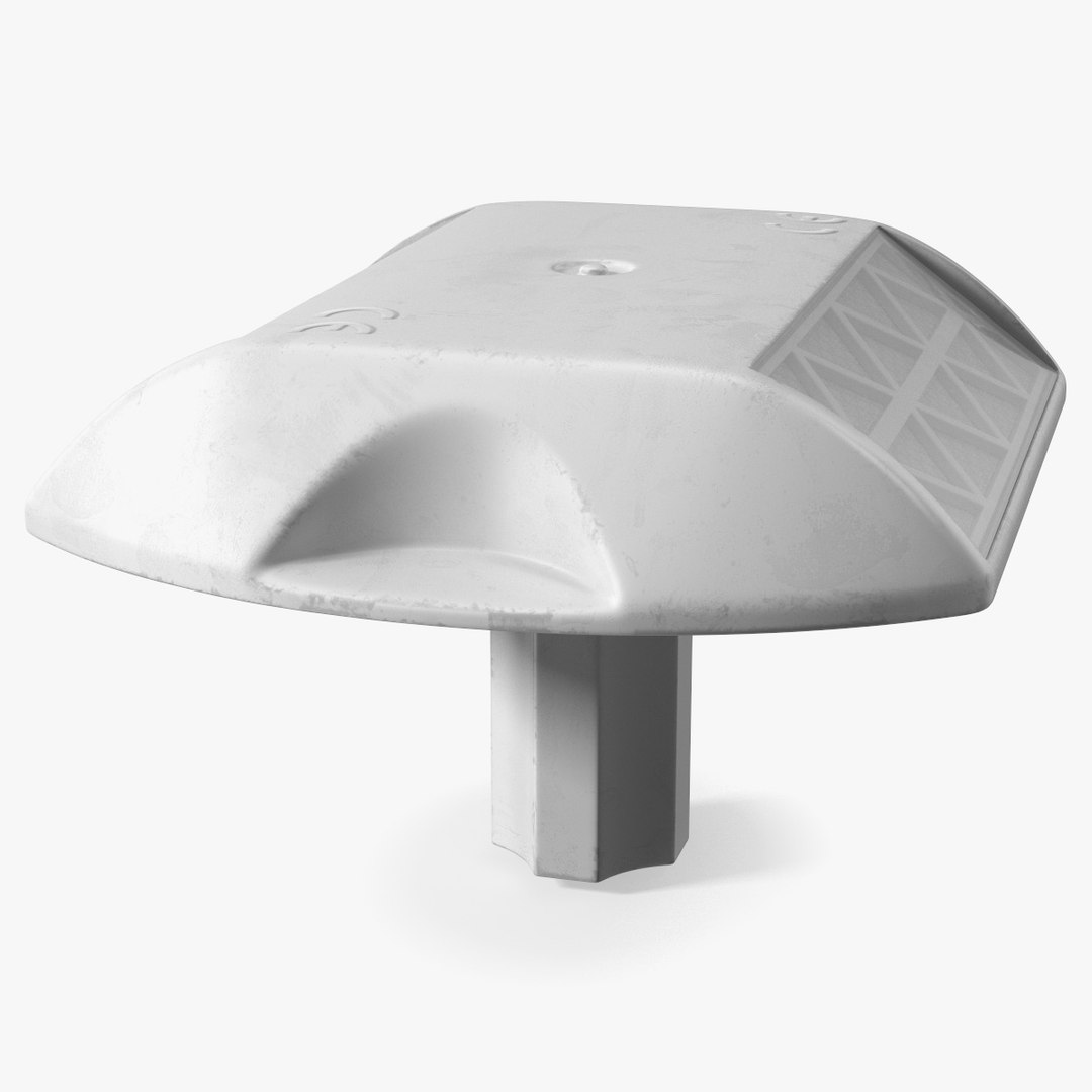 White Reflective Road Driveway Marker 3D model - TurboSquid 2068460