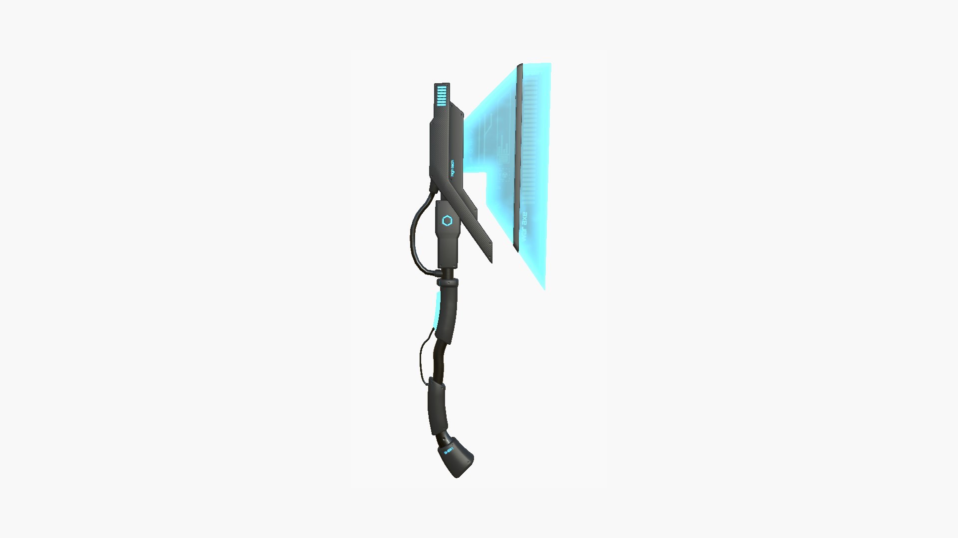 SciFi War Axe A01 Black Blue - Sci Fi Weapon Design 3D Model ...