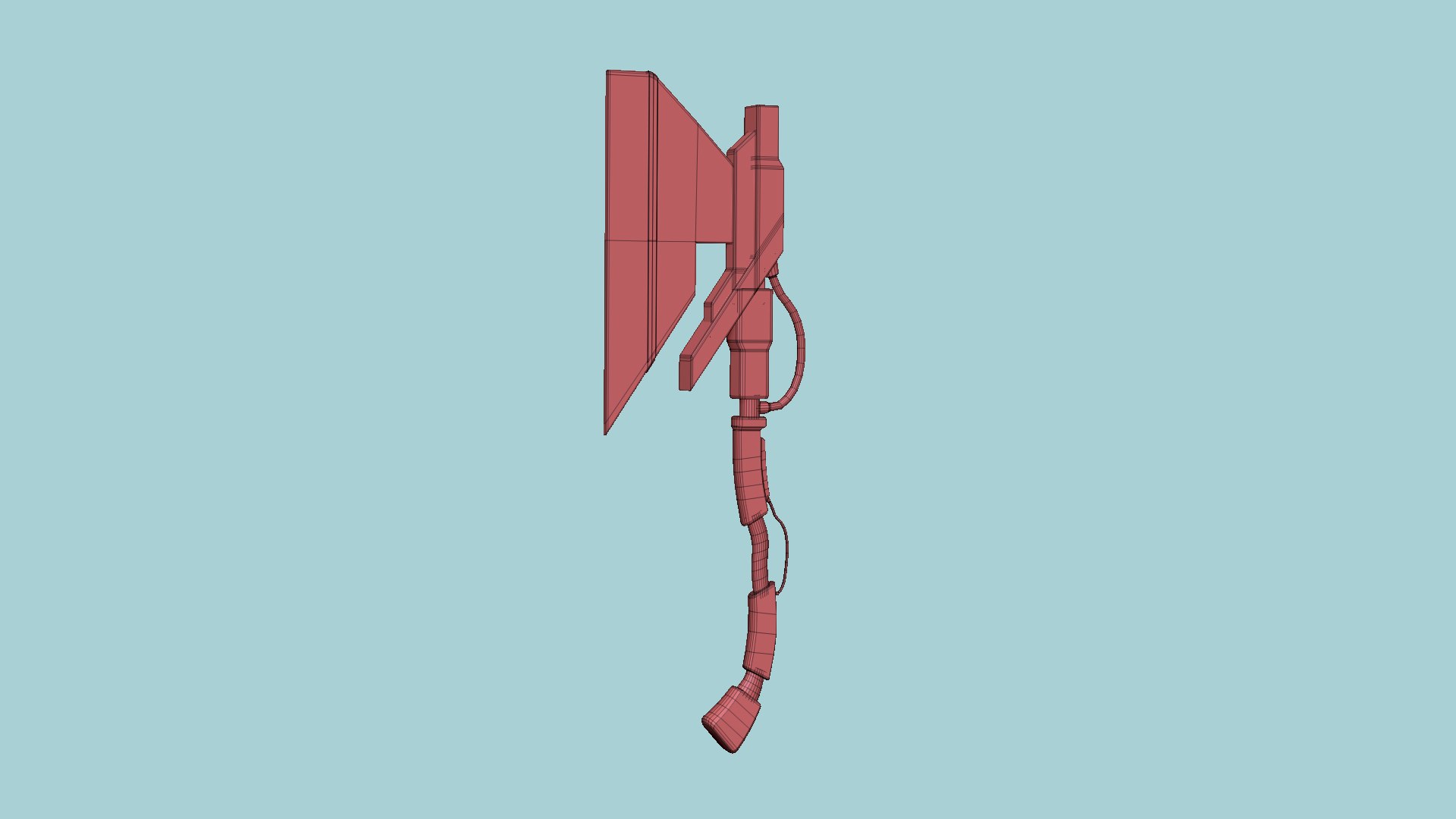 SciFi War Axe A01 Black Blue - Sci Fi Weapon Design 3D Model ...