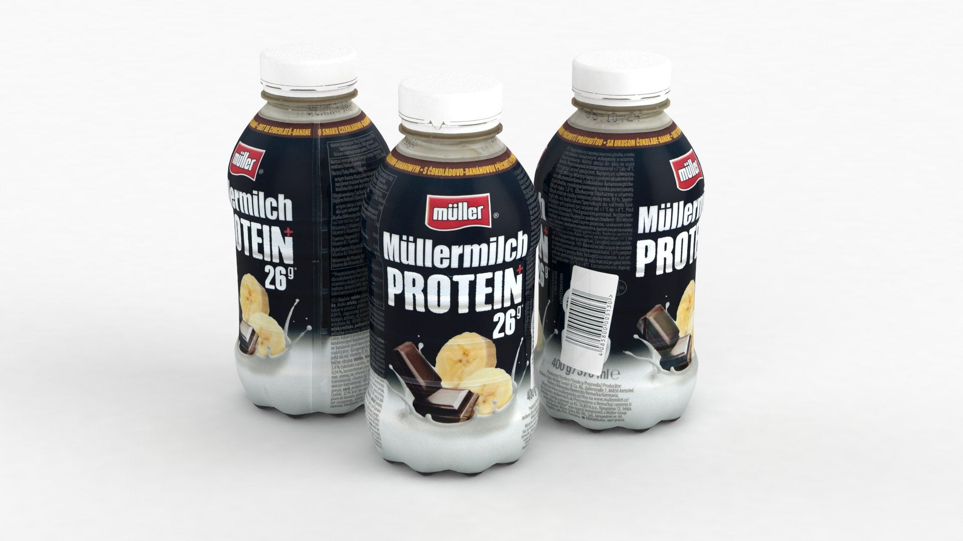Dairy Bottle Mullermilch Protein Banana 330ml 2024 3D - TurboSquid 2282227
