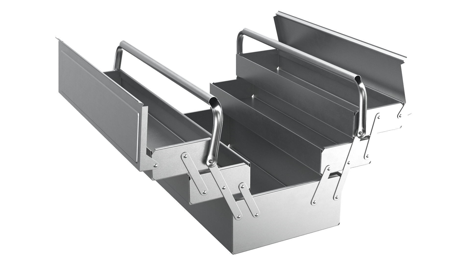 Detailed Steel Toolbox Opened Model - TurboSquid 2147924