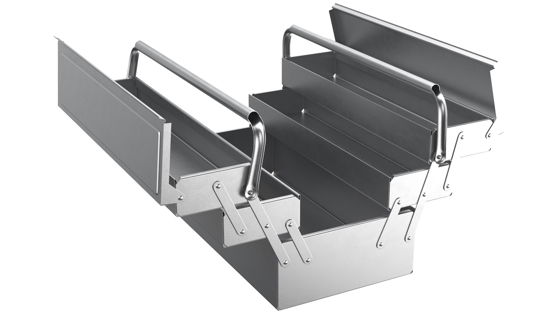 Detailed Steel Toolbox Opened Model - TurboSquid 2147924