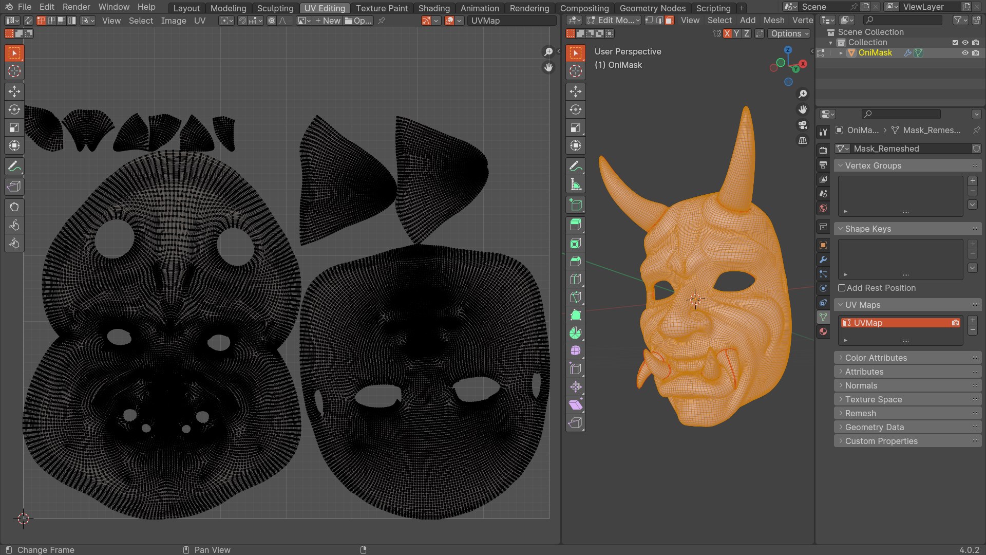 3D Oni Mask - TurboSquid 2221304
