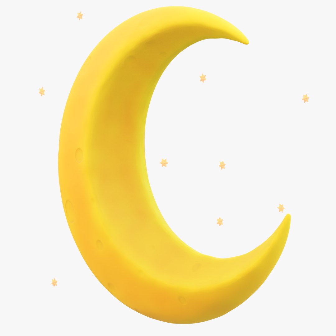3D Model Stylized Crescent Moon - TurboSquid 2040504