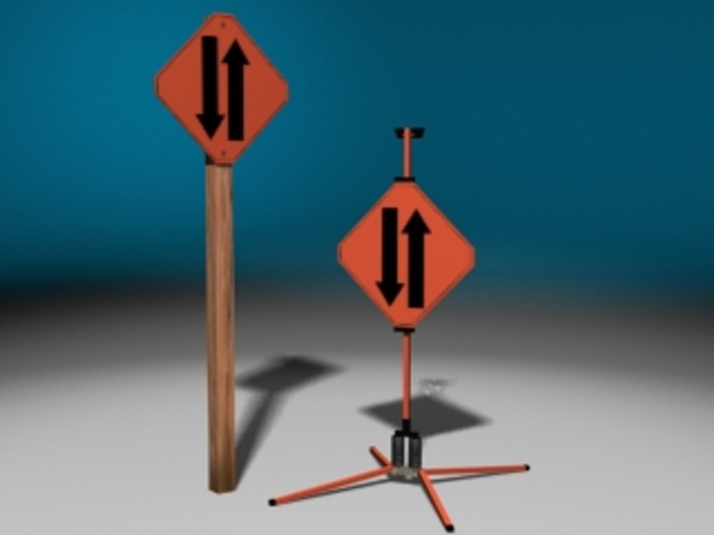 3dsmax Construction Signs