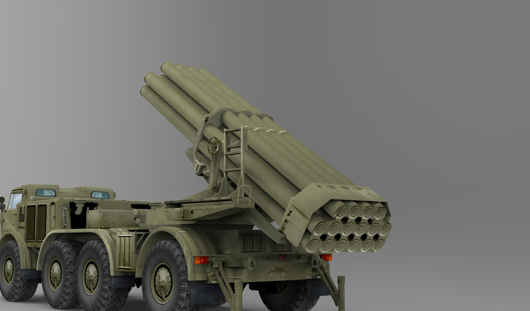 BM-27 URAGAN 9P140 On A ZIL 135 Truck 3D Model - TurboSquid 1993017