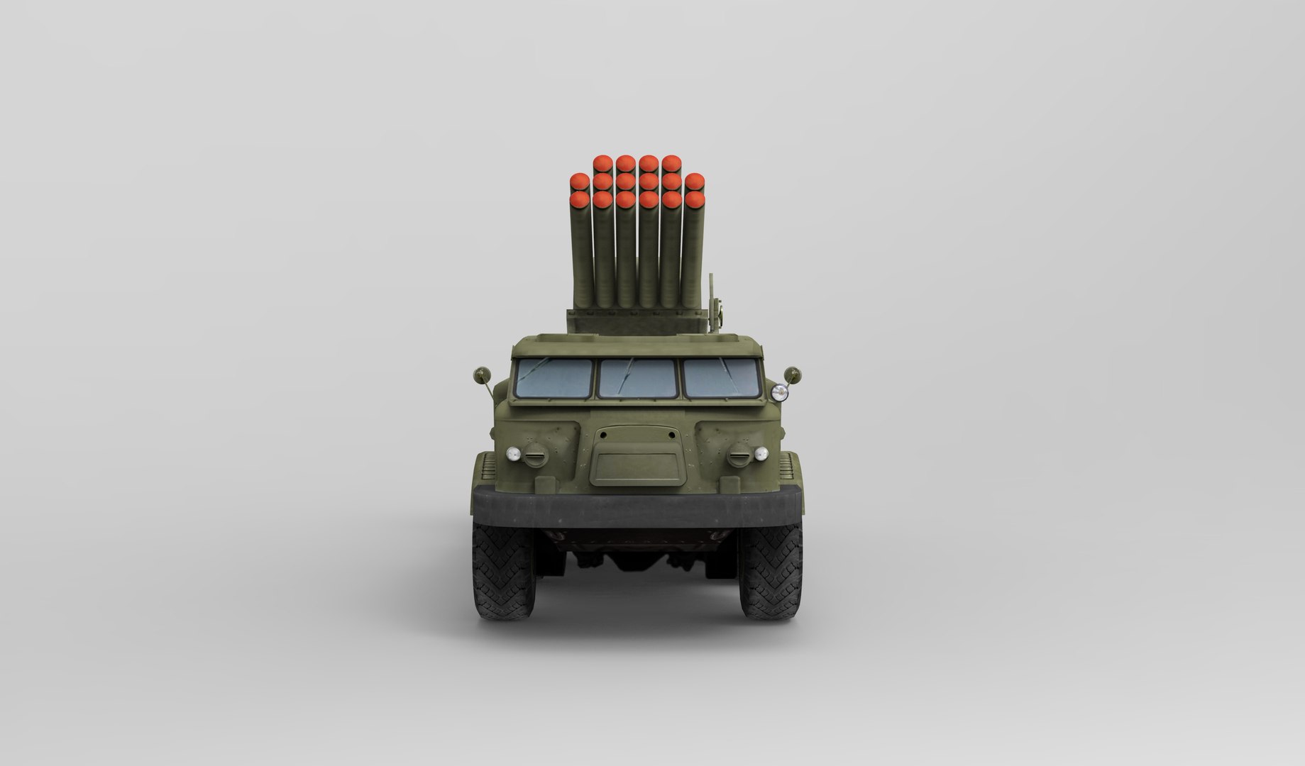 BM-27 URAGAN 9P140 On A ZIL 135 Truck 3D Model - TurboSquid 1993017