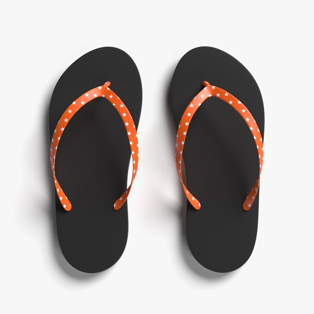 3D Flip-flop Slippers PBR Model - TurboSquid 2342723