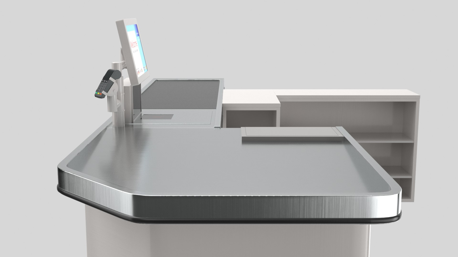 Supermarket Checkout 3D Model - TurboSquid 2131922