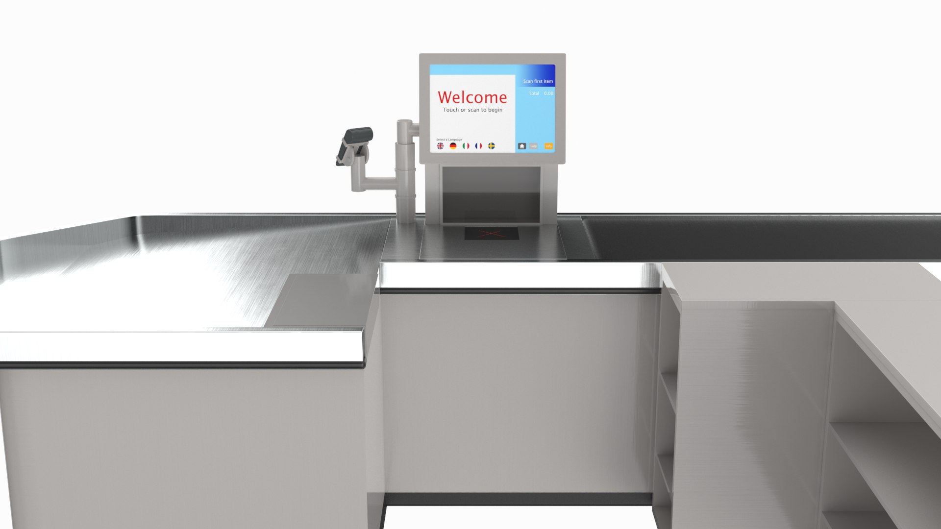 Supermarket Checkout 3D Model - TurboSquid 2131922