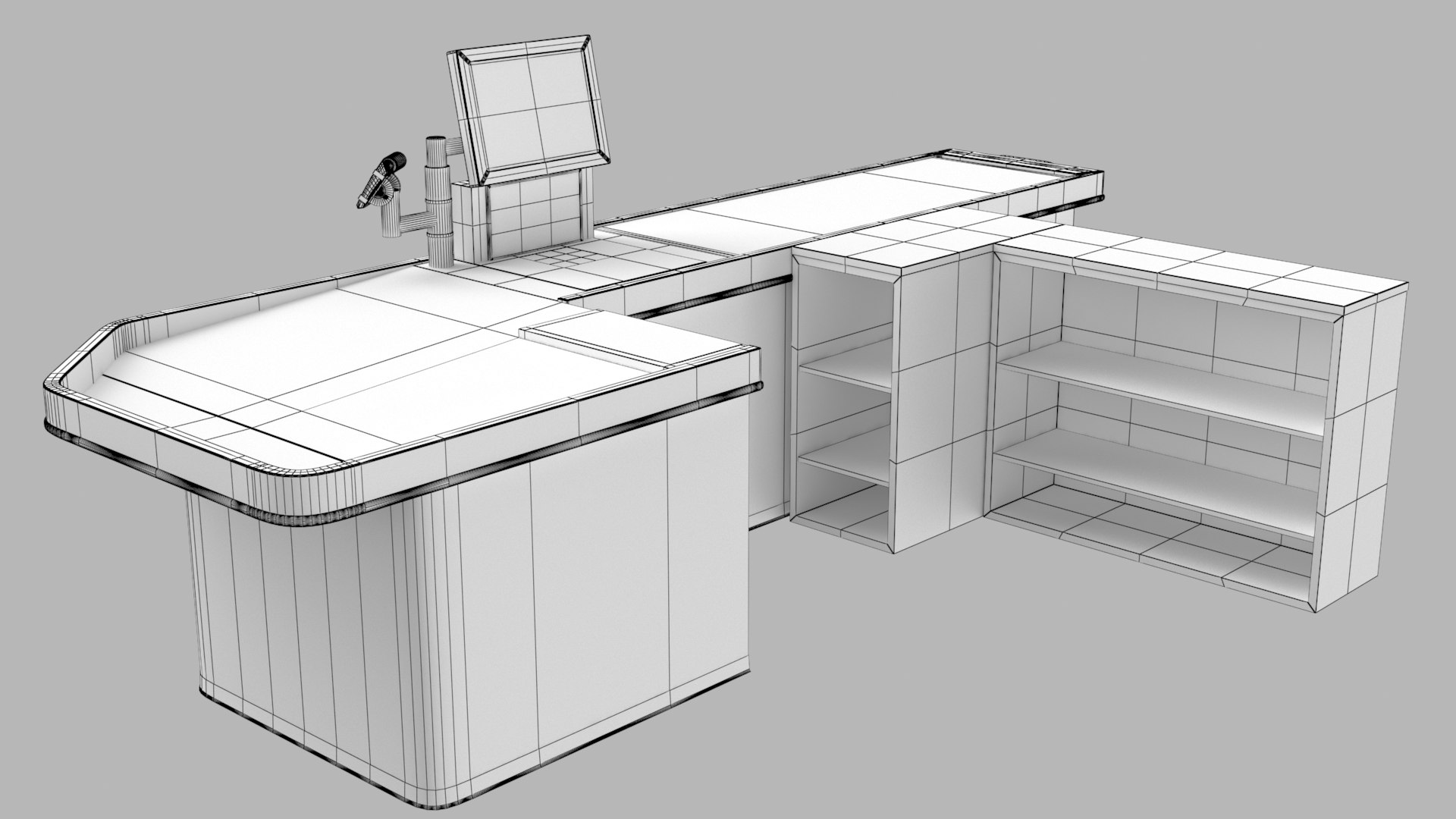 Supermarket Checkout 3D Model - TurboSquid 2131922