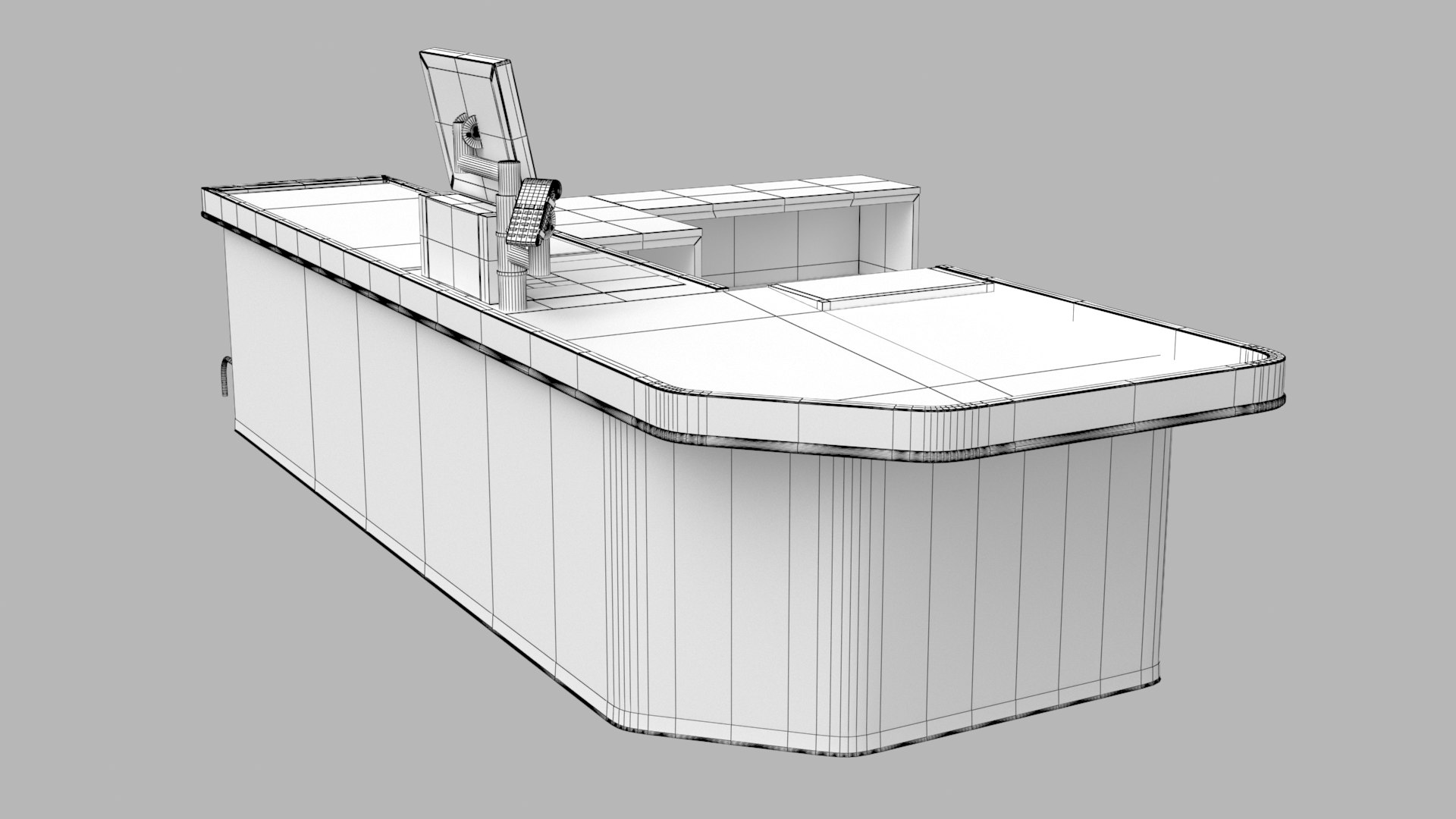Supermarket Checkout 3D Model - TurboSquid 2131922