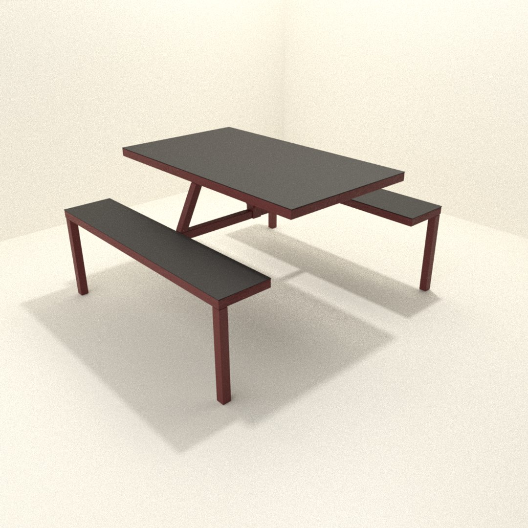 3D Picnic Table Model - TurboSquid 1243287