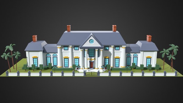 Mansion toon cartoon 3D model - TurboSquid 1706558