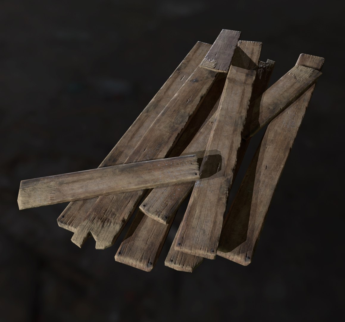 3d Model Ready Broken Boards Pbr