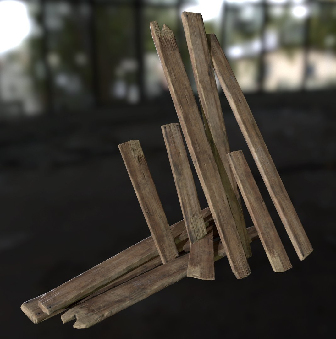 3d Model Ready Broken Boards Pbr