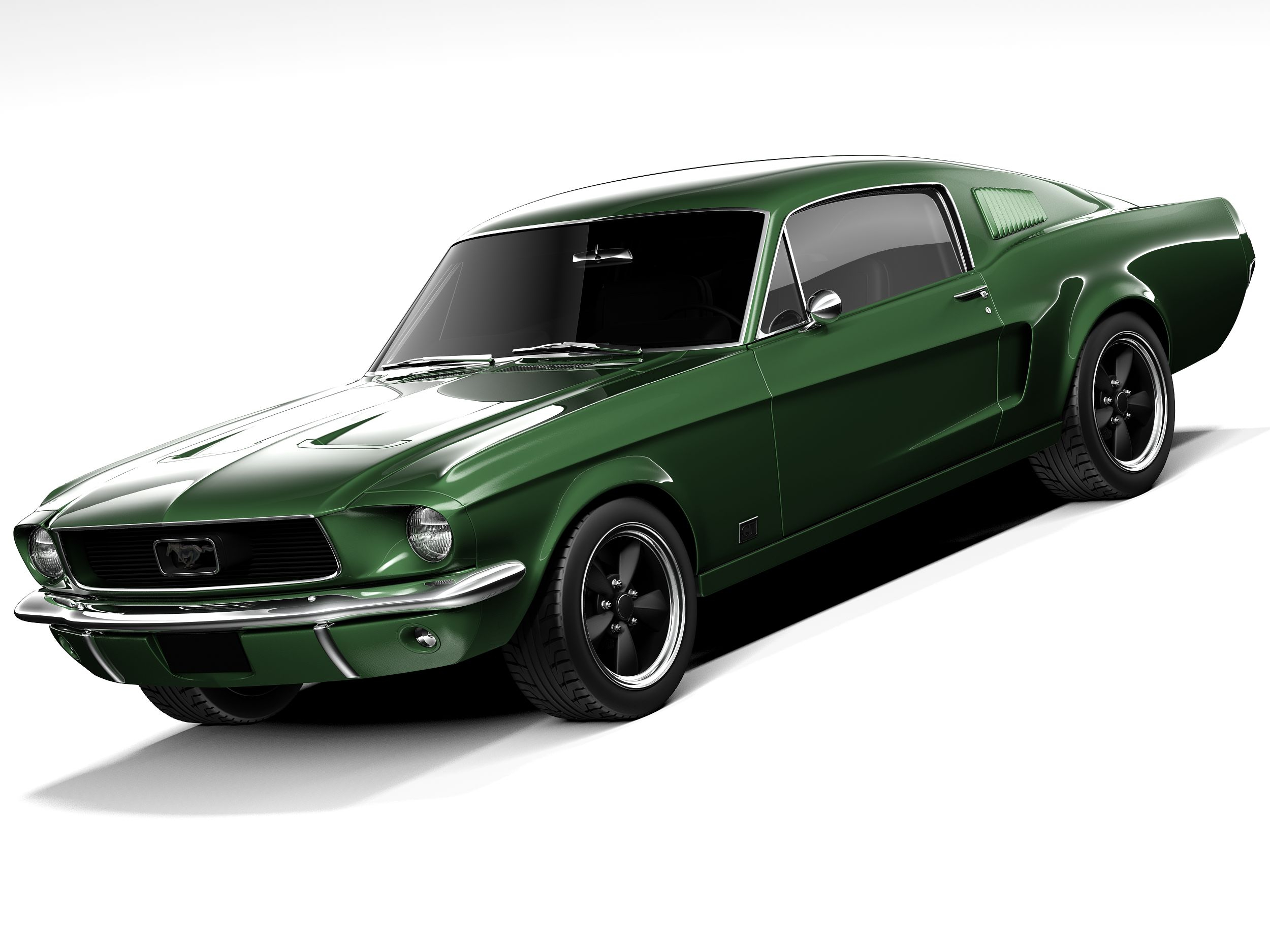 modelo 3d Ford Mustang 1967 Bullitt - TurboSquid 2224175