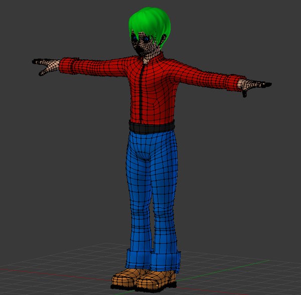 male character 3d obj