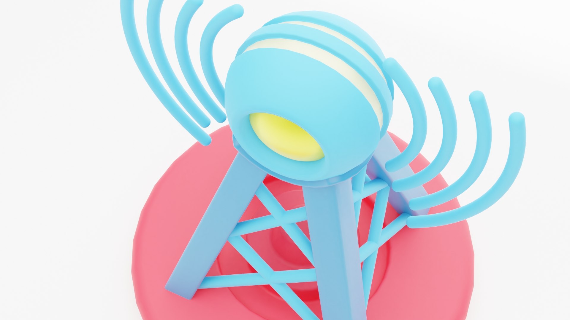 3D Communication Tower 3d Icon For Transmitting Network Signal Model - TurboSquid 2054766