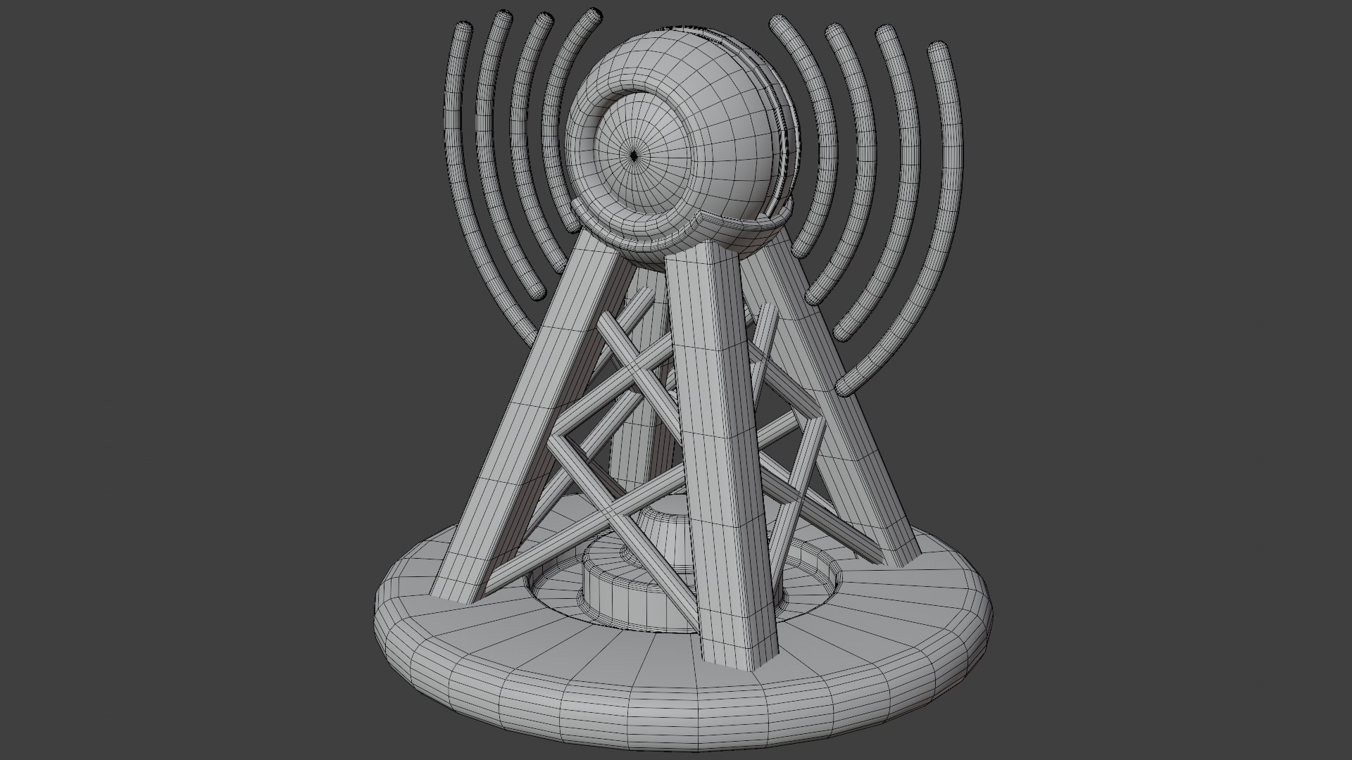 3D Communication Tower 3d Icon For Transmitting Network Signal Model - TurboSquid 2054766